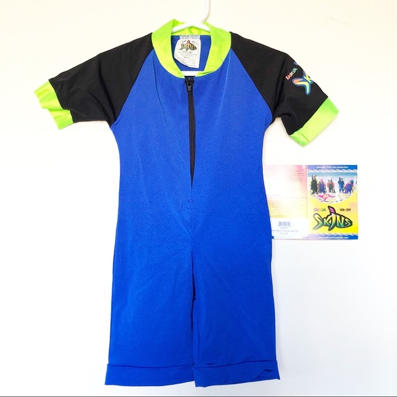 Radicool Rashguard | Swim | Blue Green Rashguard One Piece Swim Suit ...